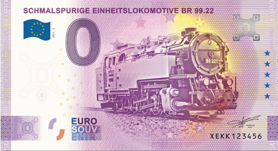 Eurocommemorative | Schmalspurige Einheitslokomotiv BR 99.22 ''99221 ...