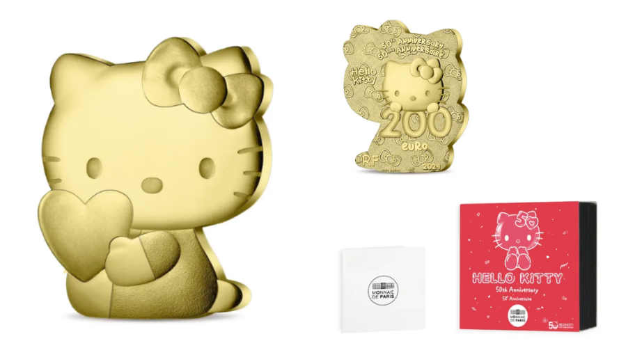 Eurocommemorative | Coffret 200€ Euros Or Gold 999/1000 Hello Kitty 50 ...